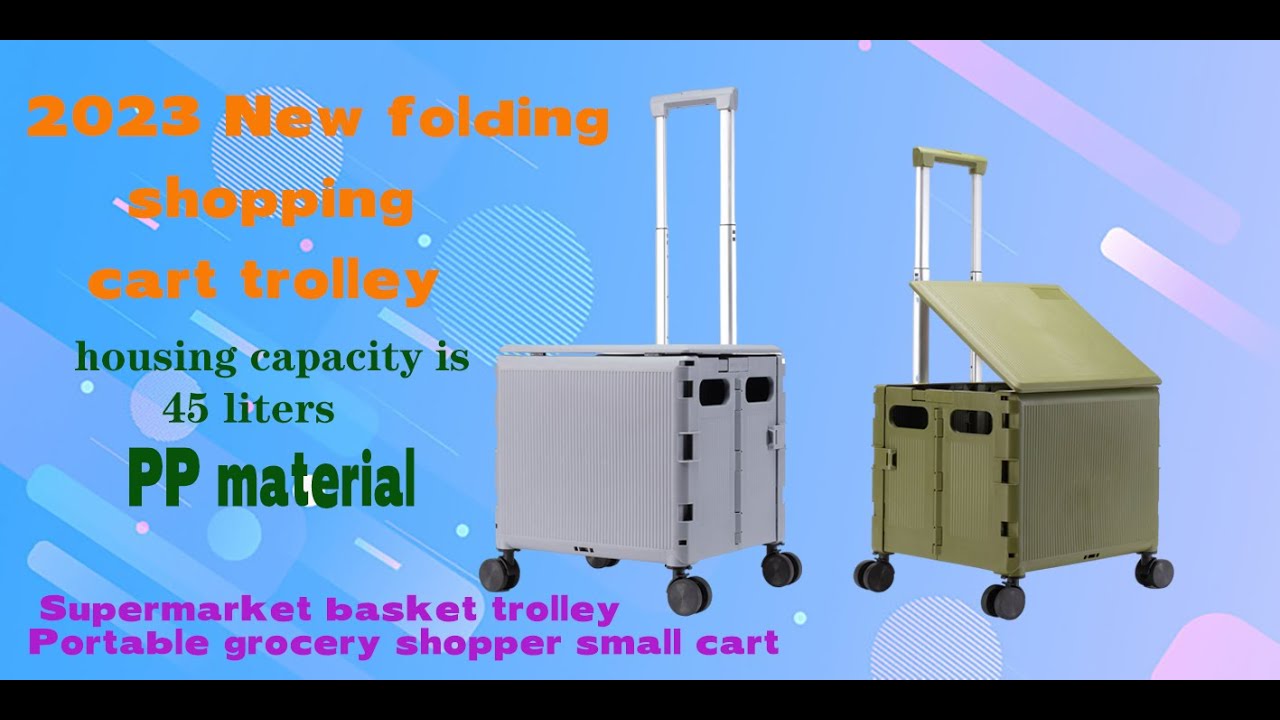 2023 new convenient multi-functional foldable pull-bar trolley - YouTube