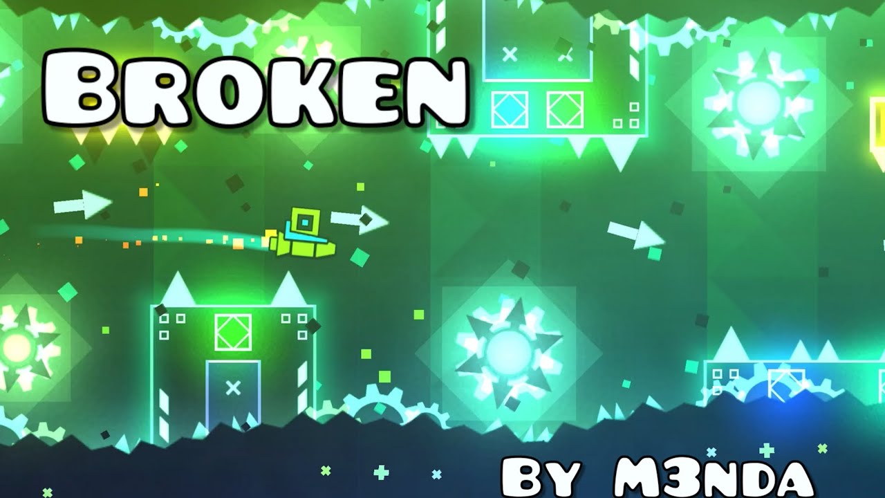 Broken by M3nda | All coins | Geometry Dash - YouTube