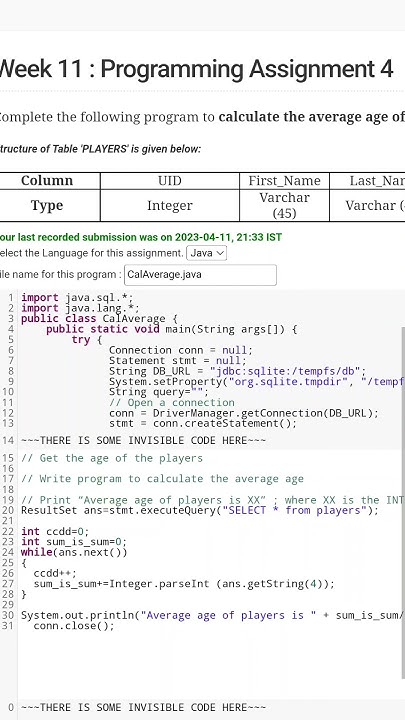 Programming In Java Nptel Week 11programming Assignment 4nptel Shortsfeed Javaprogramming