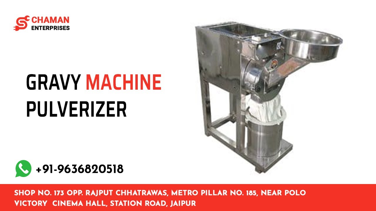 Stainless Steel Pulverizer Machine | Gravy Machine Pulverizer | Gravy Grinder Machine - YouTube