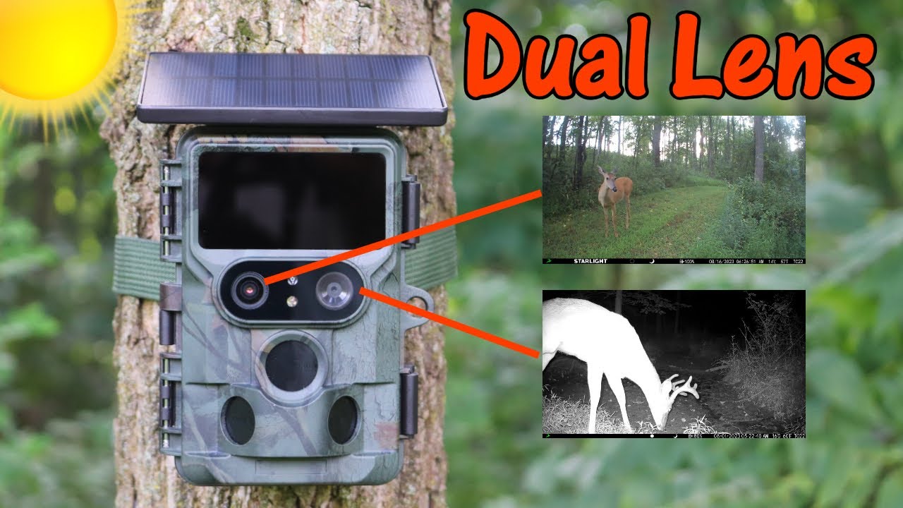 NO BATTERIES NEEDED! Campark TC22 Dual Lens Trail Camera Starlight ...