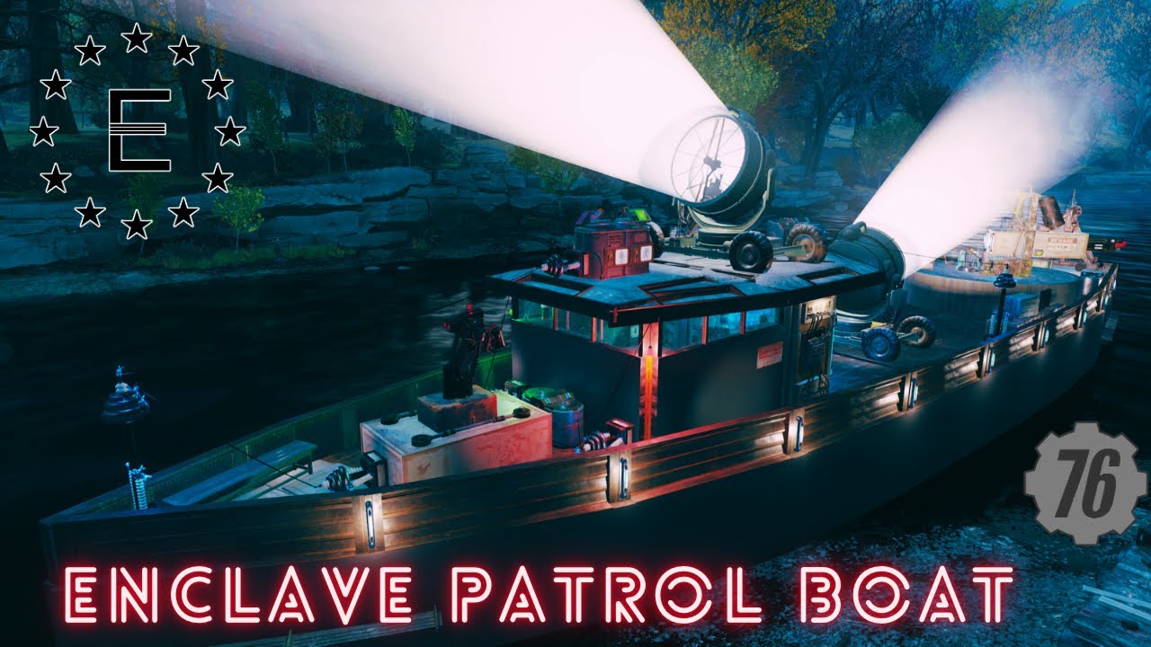 Fallout 76 Camp : ENCLAVE PATROL BOAT - YouTube