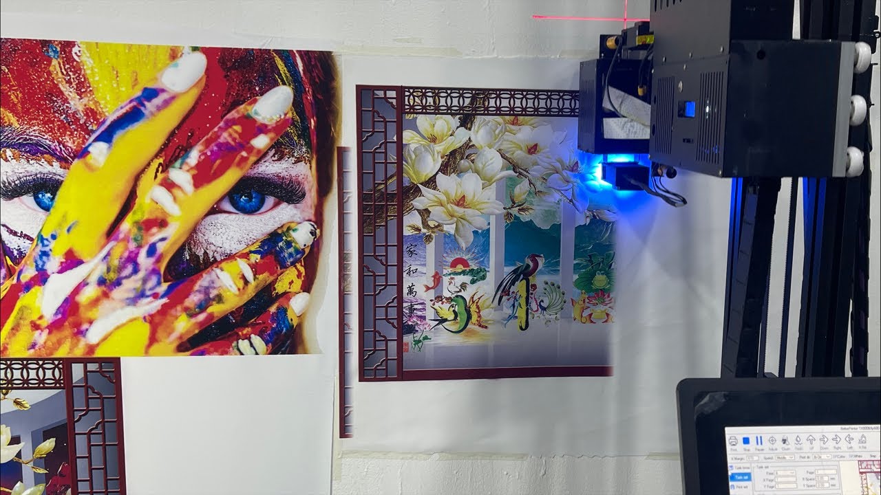 Canvas printer 2025 Uv printer 3D - YouTube