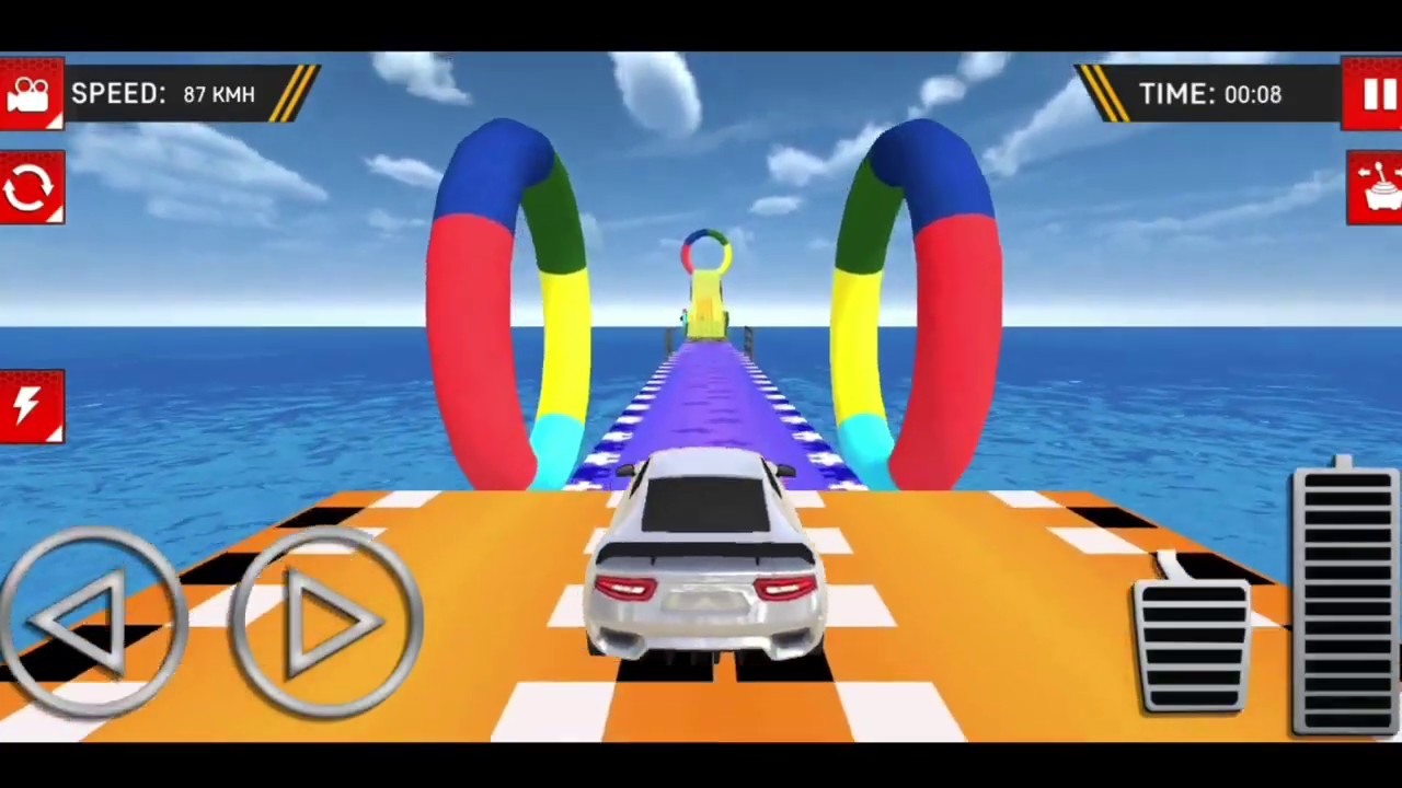 ramp car stunts 2020 car cartoons for children, - YouTube