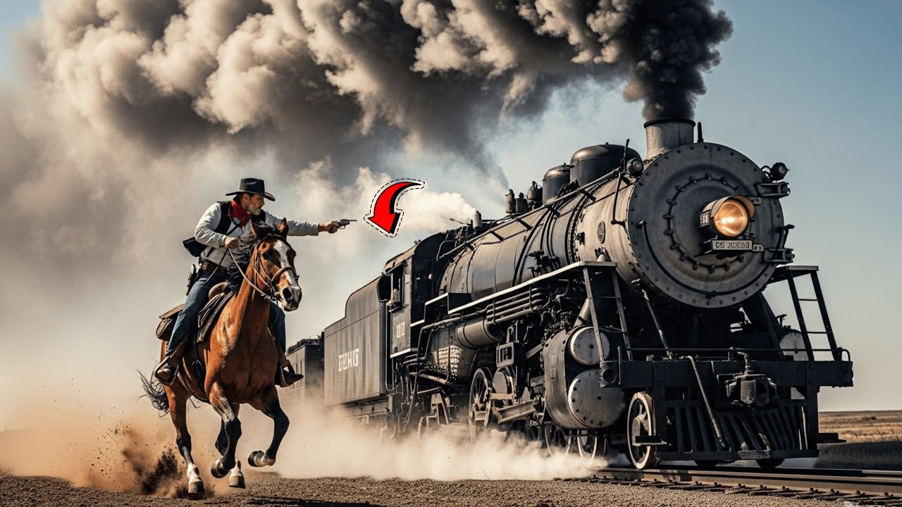 The Last Train Robbery by a Cowboy on Horseback | Wilderness Whispers ...