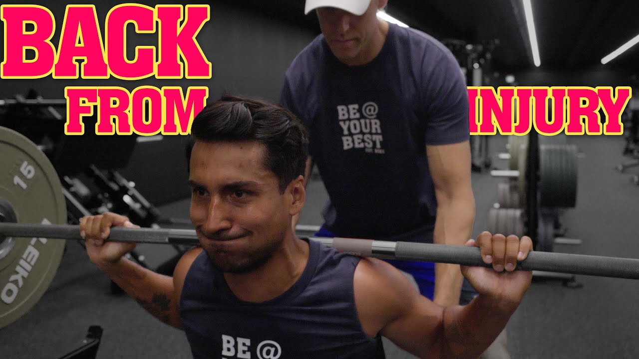 Simon Vasquez på gymmet efter skada - YouTube