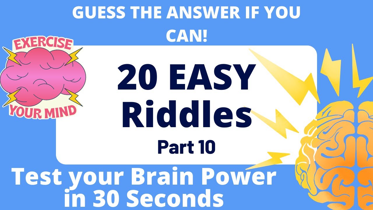 20 Easy Riddles 10 |Only a genius can answer these 20 tricky Riddles ...