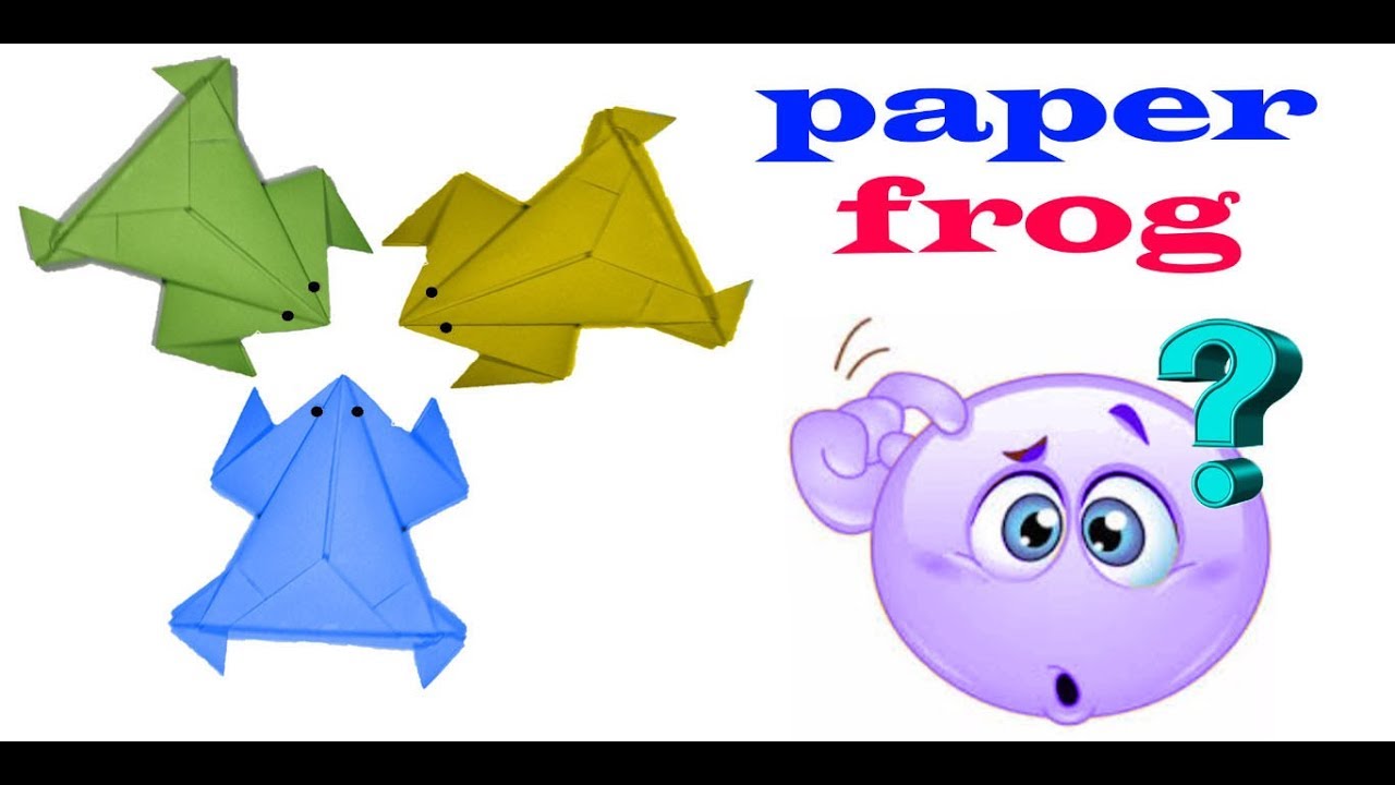 How to make an origami action jumping frog – Paper video | TA Crafts ...