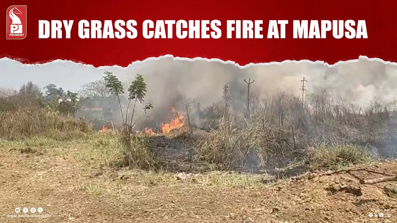 Dry Grass Catches Fire At Mapusa - YouTube