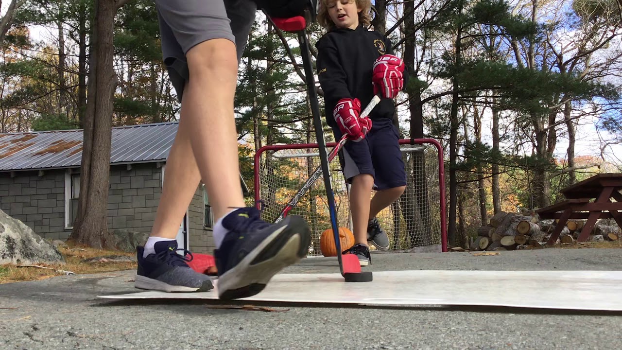 Pumpkin smashing with my slap shot! - YouTube