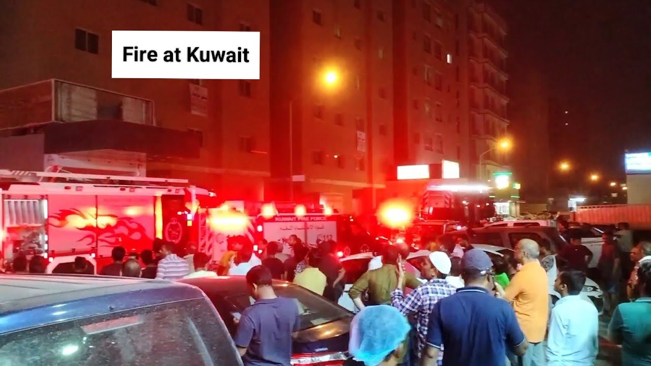 Fire at Kuwait residential Flat || Fire Brigade Quick Response ...