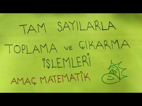 AMAÇ MATEMATİK 7. Sınıf TAM SAYILARLA TOPLAMA VE ÇIKARMA İŞLEMİ