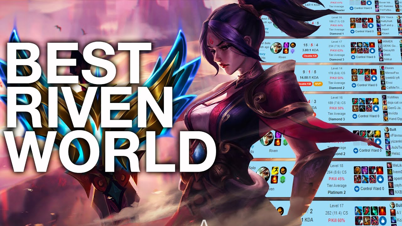 How The Best Riven WORLD 1V9 Carries! - Built - YouTube