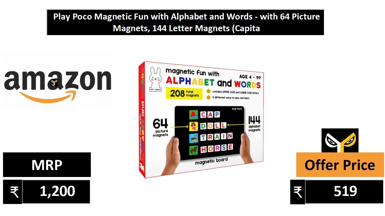 Play Poco Magnetic Fun with Alphabet and Words with 64 Picture Magnets ...