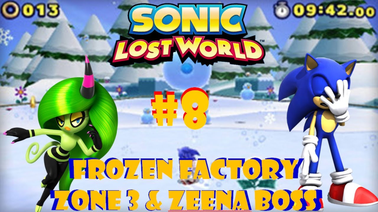Sonic Lost World 3DS - Part 8: Frozen Factory Zone 3 & Zeena Boss - YouTube