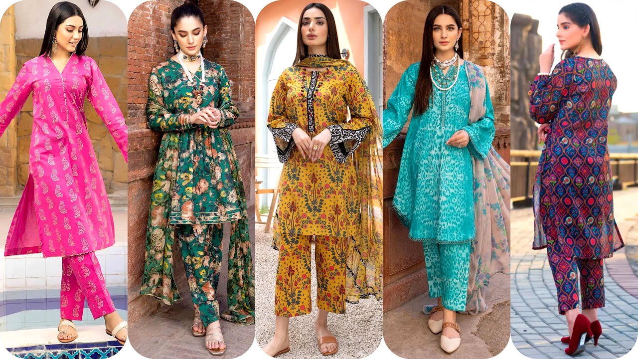 Printed shirt trouser design | Printed dress design 2024 | Dress design ...