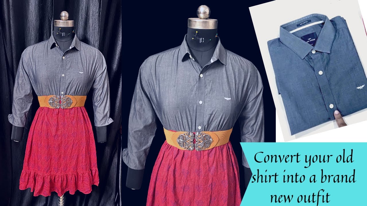 Convert Old Shirt Into A Brand New Outfit - YouTube