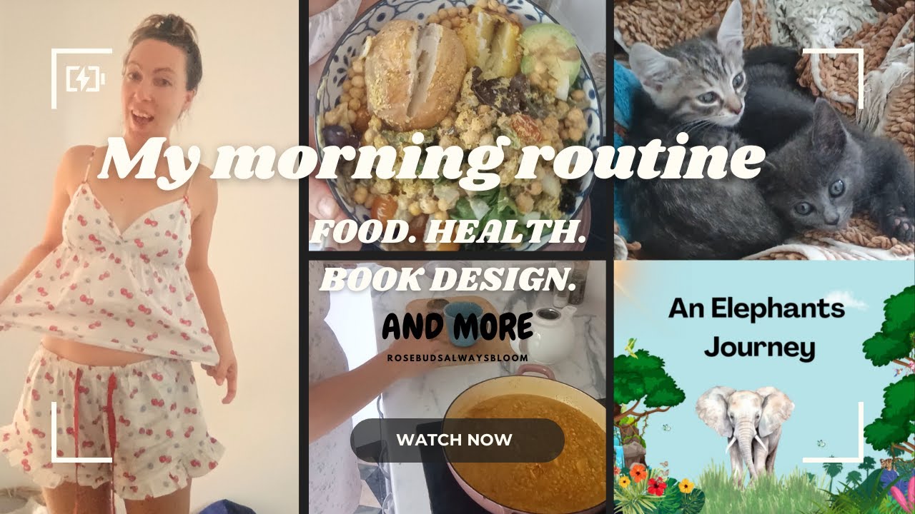 My morning routine; new book design; our new babies; what I eat and ...