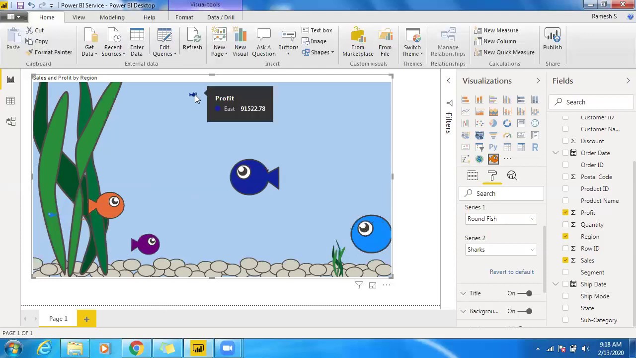 Power BI | Fish 🐟 | Custom Visual | Enlighten Aquarium - YouTube