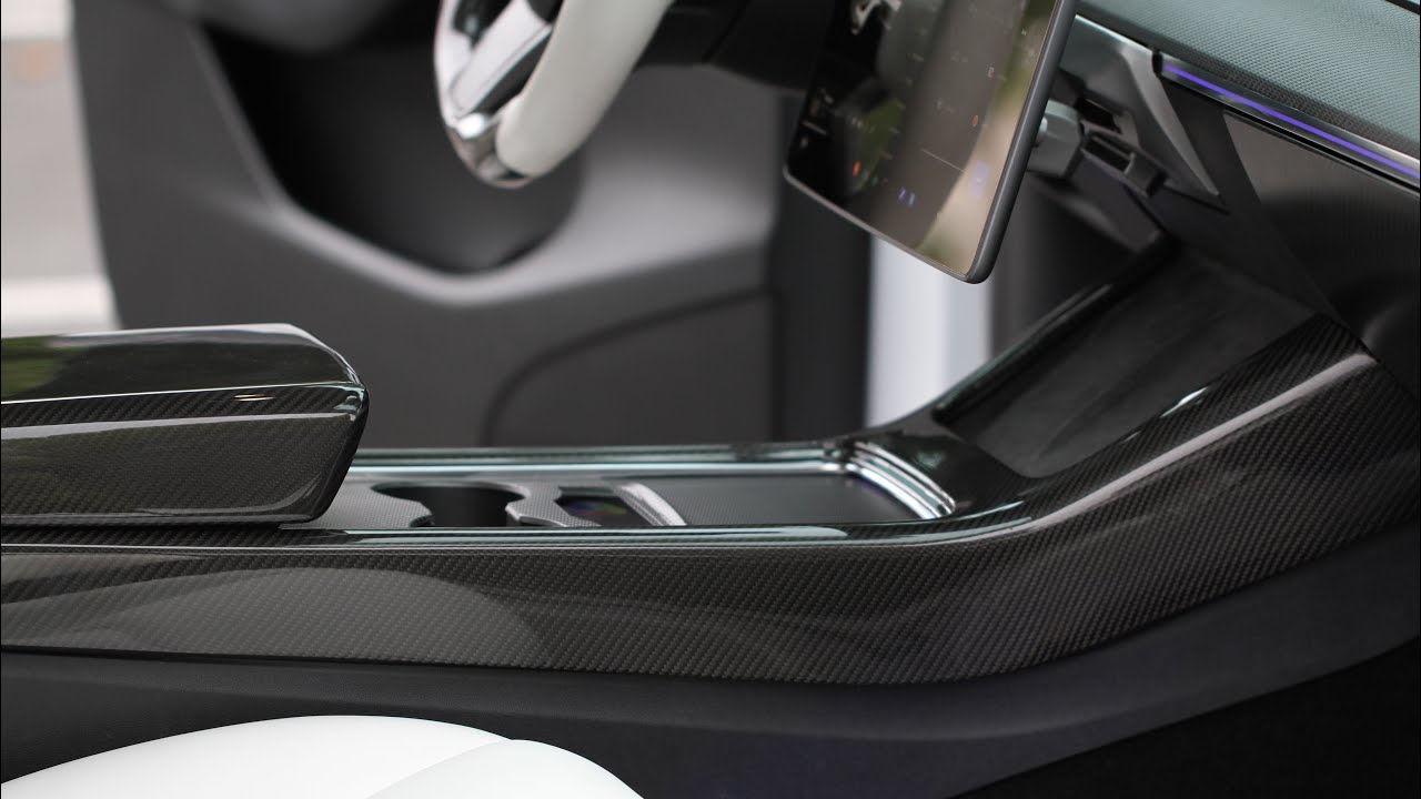 Tesla Model Y / 3 NEW Refresh Center Console in Carbon Fiber! Must Have ...