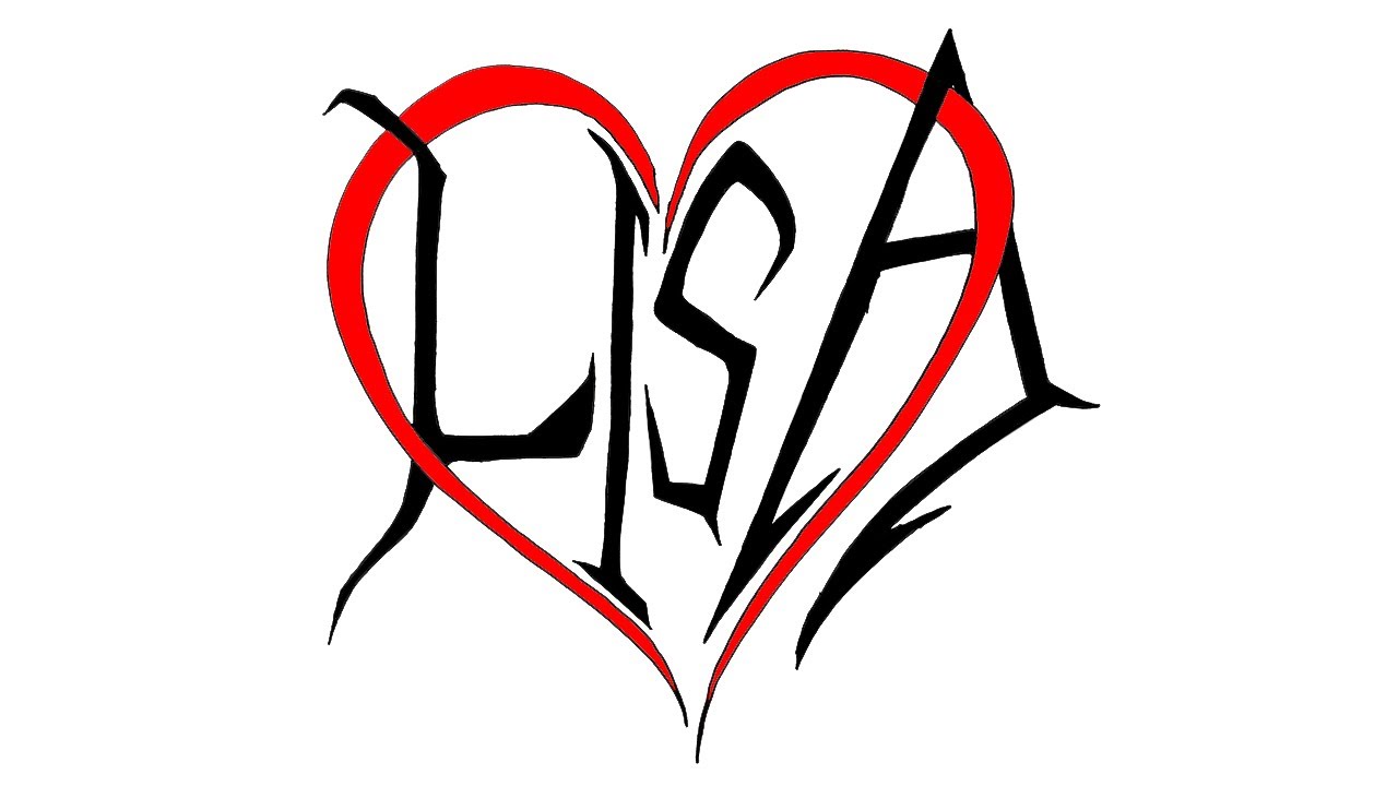 Drawing the name Lisa into a Heart - YouTube