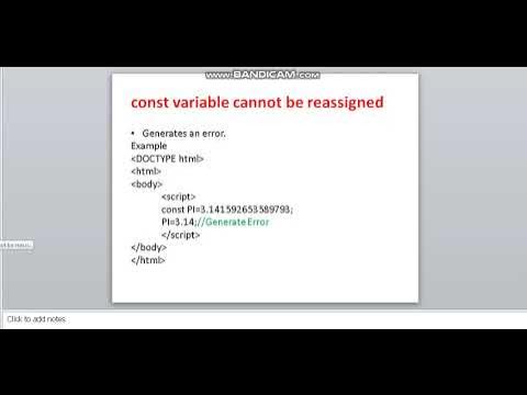 const variable - YouTube