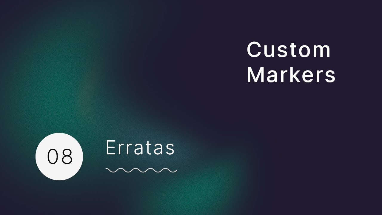 Custom Markers #8 - Erratas - YouTube