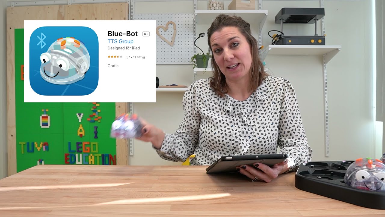 Programmera roboten Blue-Bot med appen Blue-Bot. - YouTube