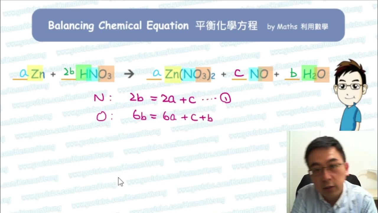 How to balance Zn + HNO3 = Zn(NO3)2 + NO + H2O - YouTube