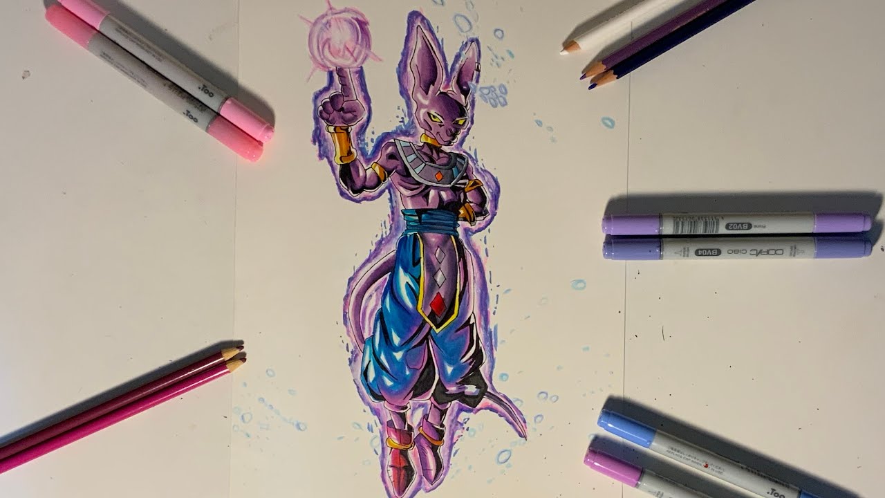 Drawing Beerus The Destroyer! - YouTube