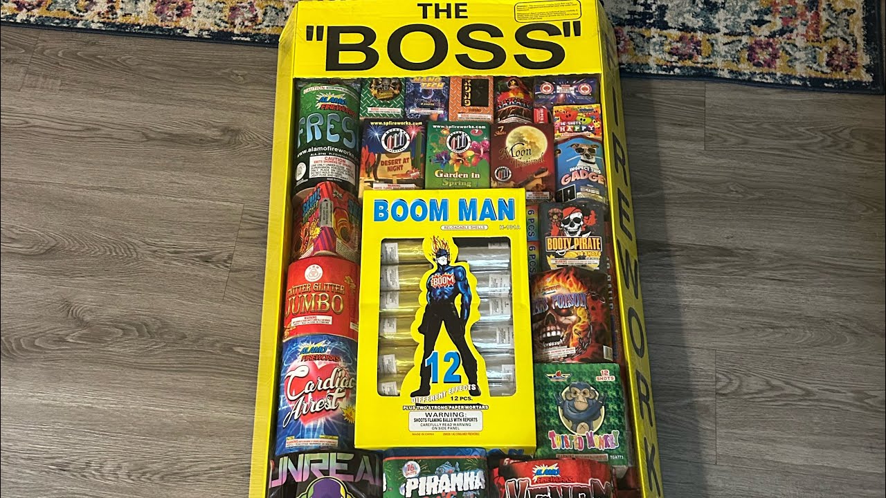 The boss firework assortment unboxing - YouTube