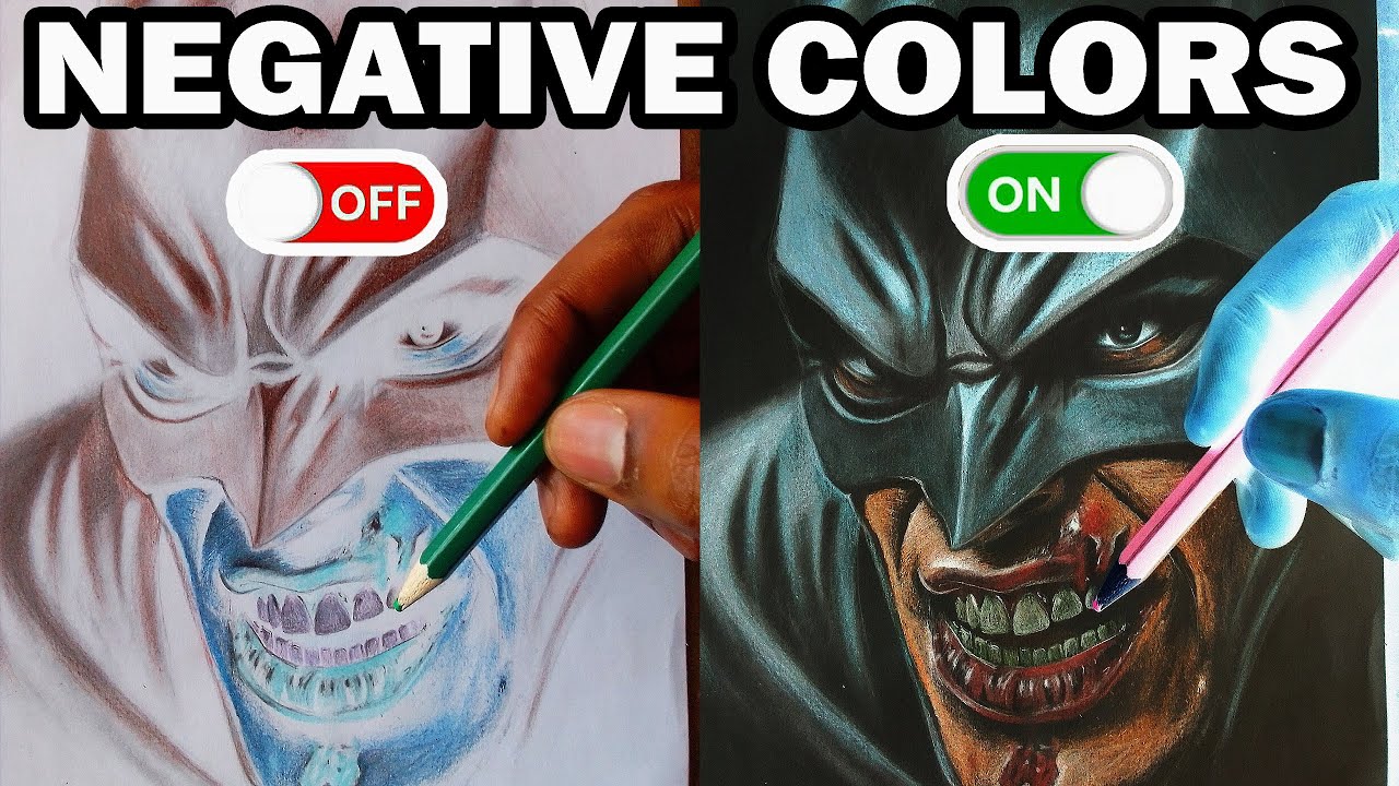How To Draw Batman - Negative Drawing - YouTube