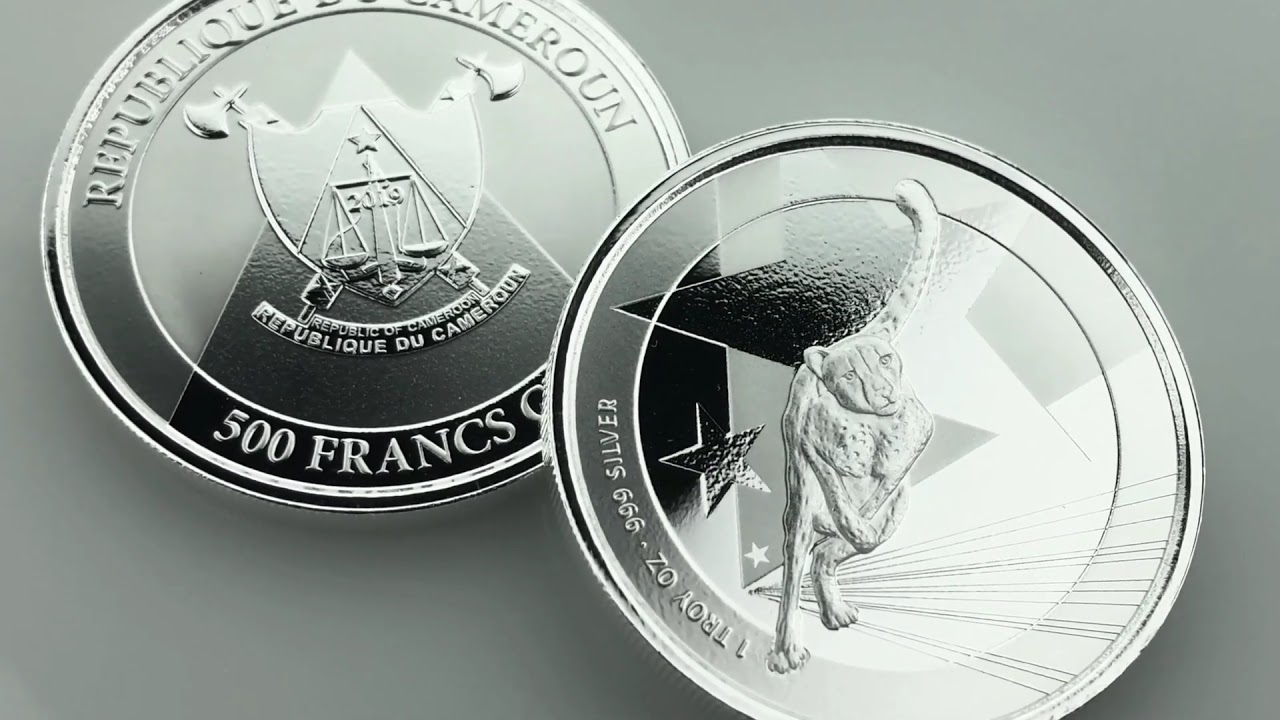 2019 Cameroon Cheetah 1 oz Silver Coin | Scottsdale Mint - YouTube