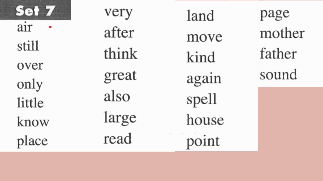 STAR Words Set 7 - YouTube