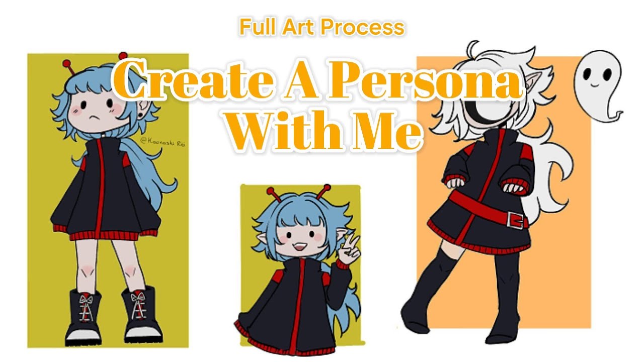 Draw With Me 🎨 | Full Real-Time OC Persona Process (IbisPaint) | Part 1 ...