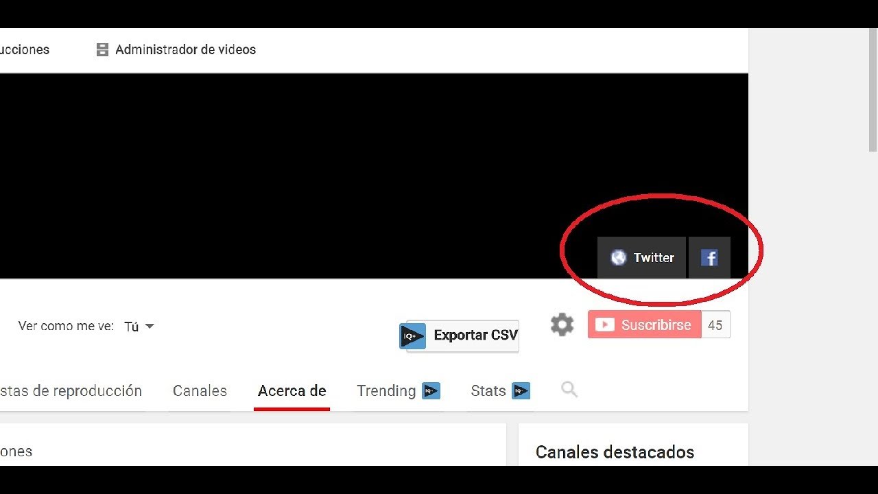 Como Poner Redes Sociales En Youtube (Actualizado) 2020 - YouTube