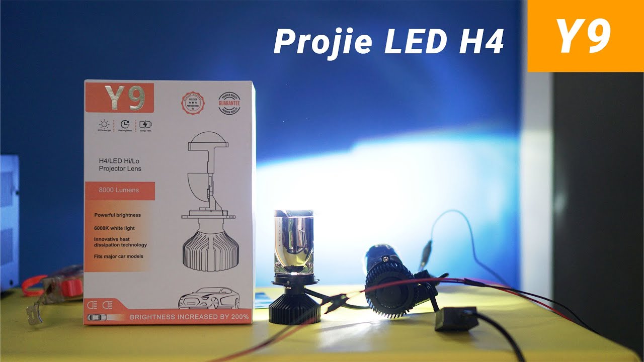 Lampu Mini Projector Led Y9 | Projie Led Socket H4 - YouTube