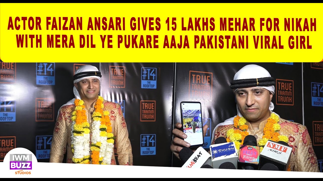 Actor Faizan Ansari Gives 15 Lakhs Mehar For Nikah With Mera Dil Ye ...