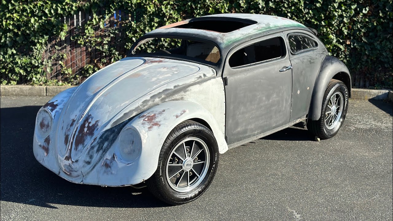 1966 Volkswagen Beetle chop top - YouTube