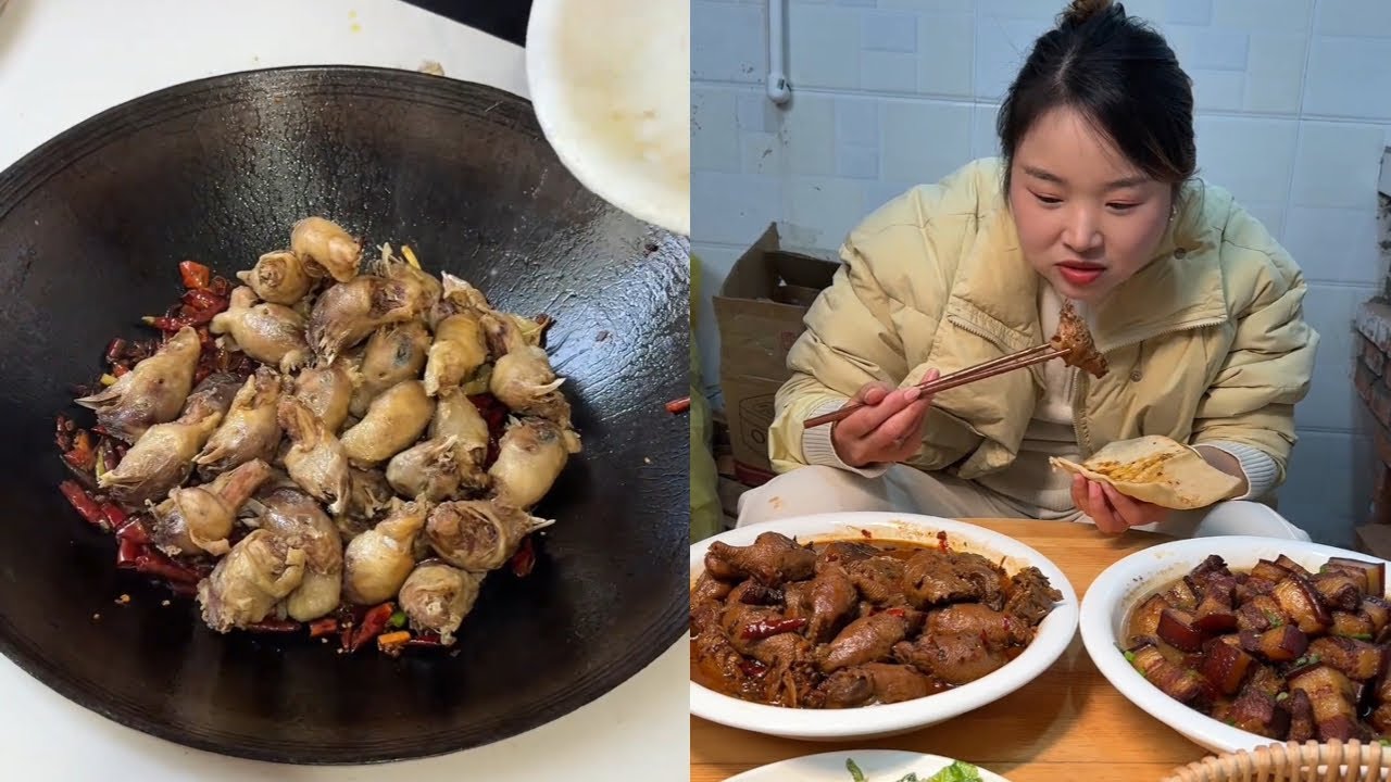 烧麻辣鸡头 - Spicy Braised Chicken Head - YouTube