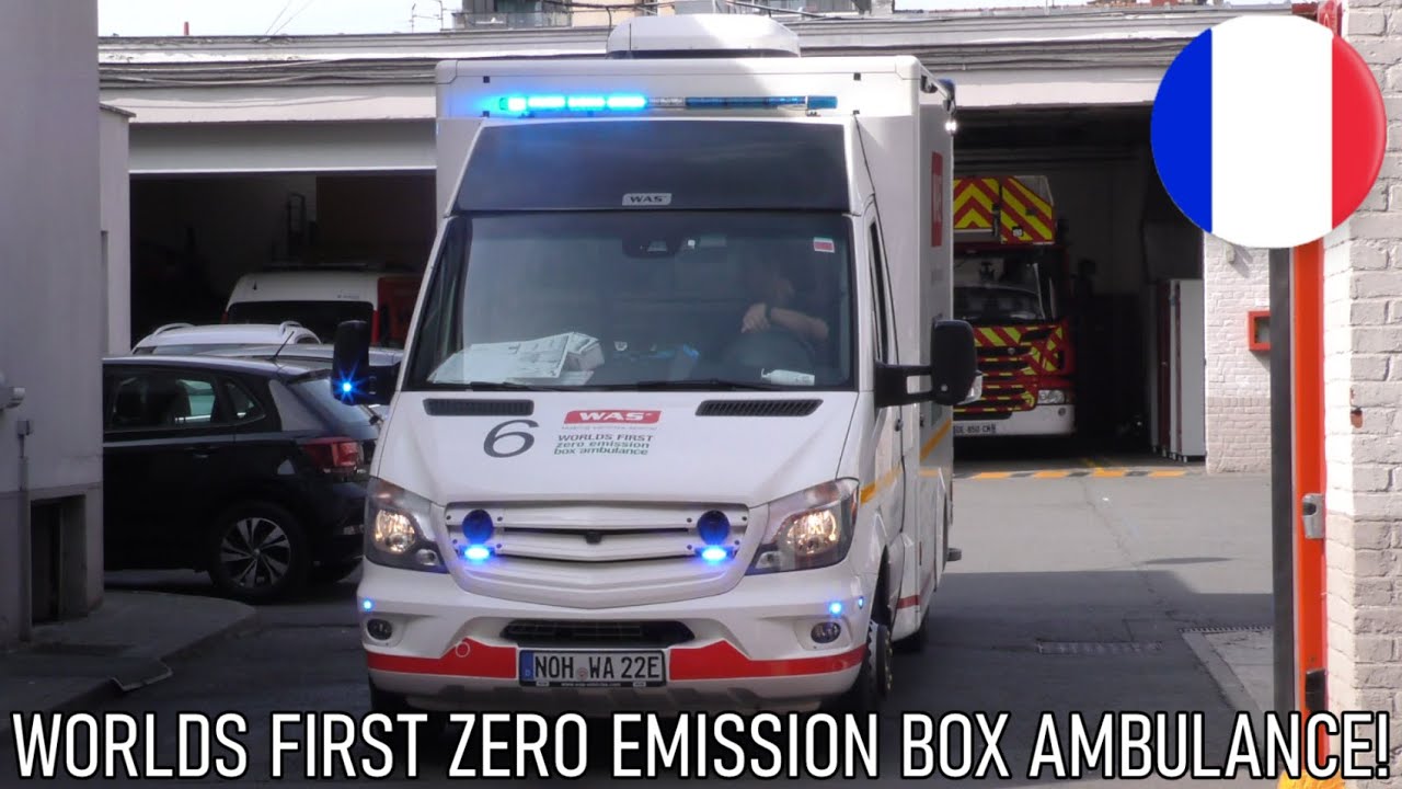 [WAS E-RTW: Worlds first zero emission box ambulance] Départ VSAV ...