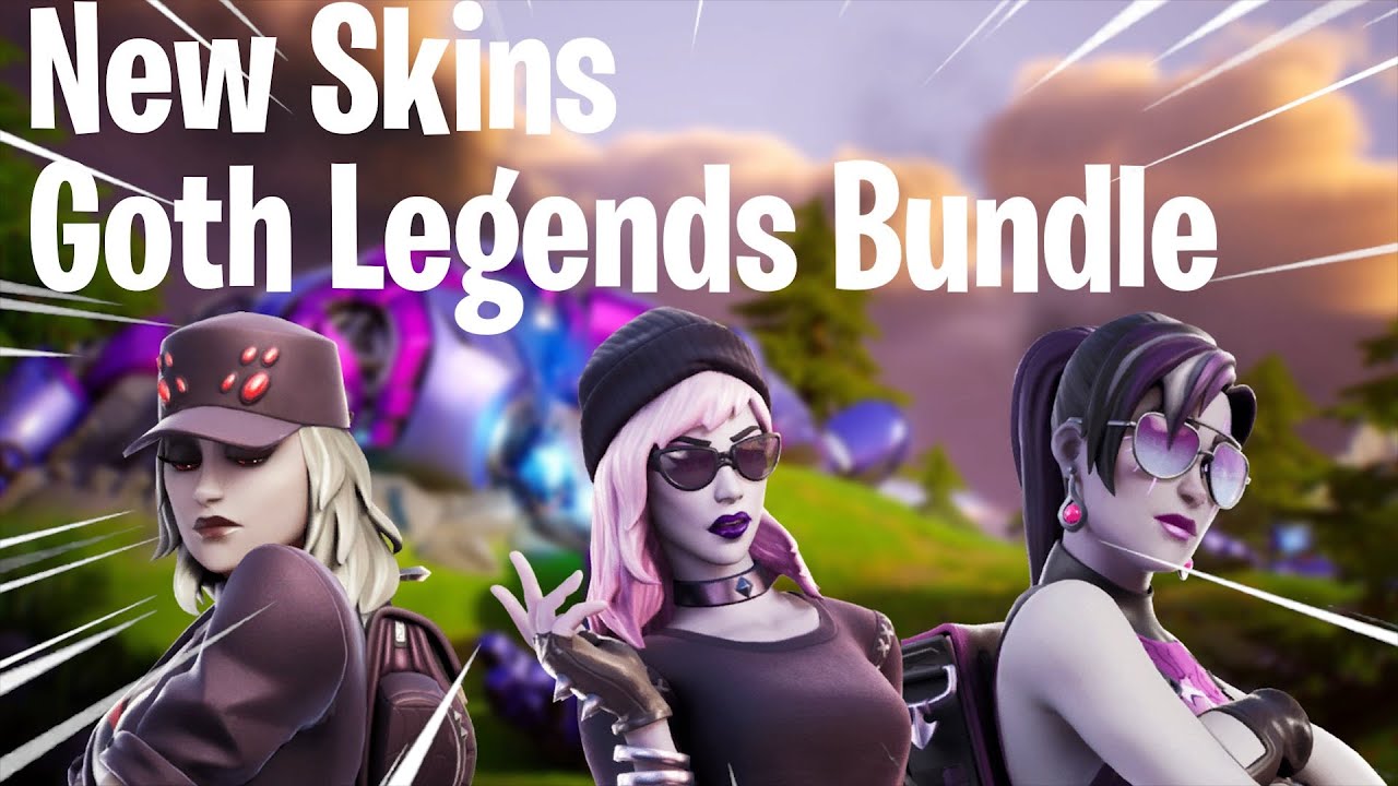 Fortnite Goth Legends Bundle Gameplay - Arachne Couture, Nightsurf ...