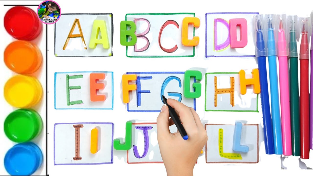 Learn to Write Alphabet, ABC Learning for kids Toddlers, ABC Song, ABCD ...