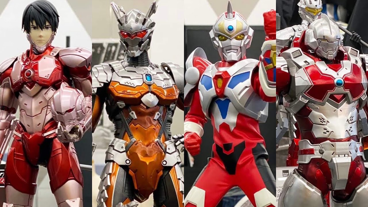 New ultraman action figures threezero on display - YouTube