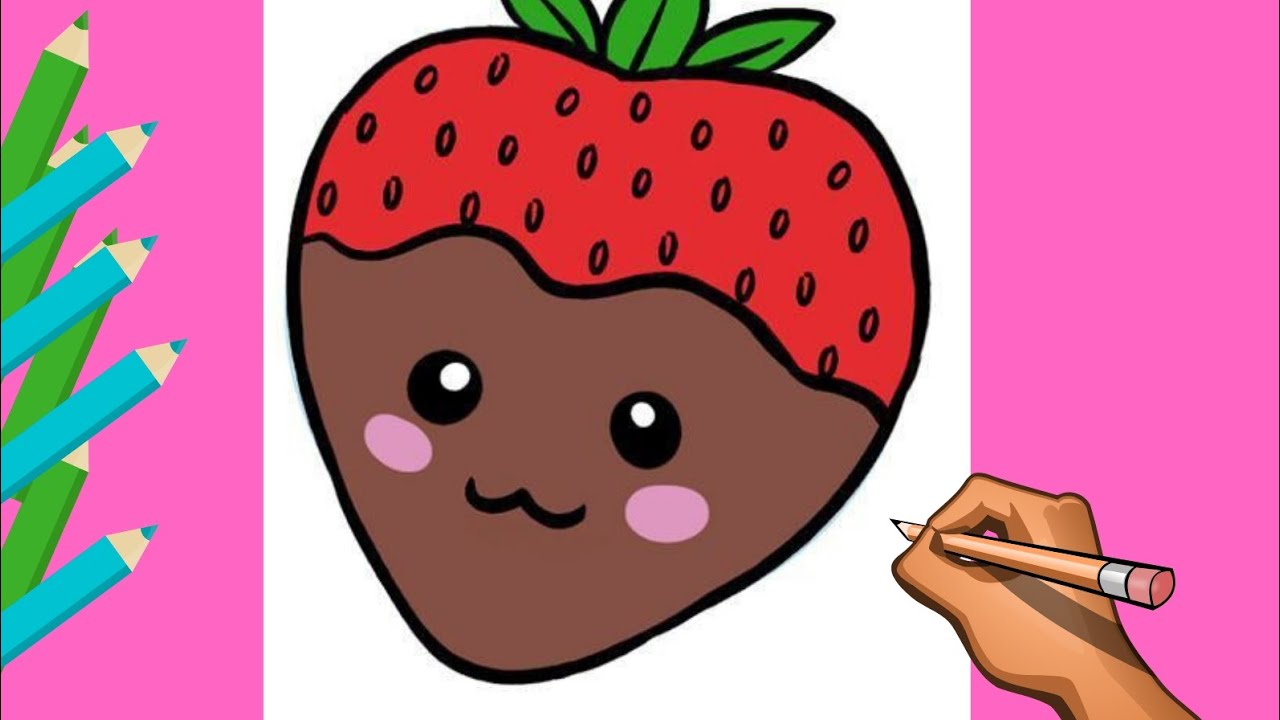 How to draw a Strawberry 🍓🍓🍓#drawing #art #trending - YouTube