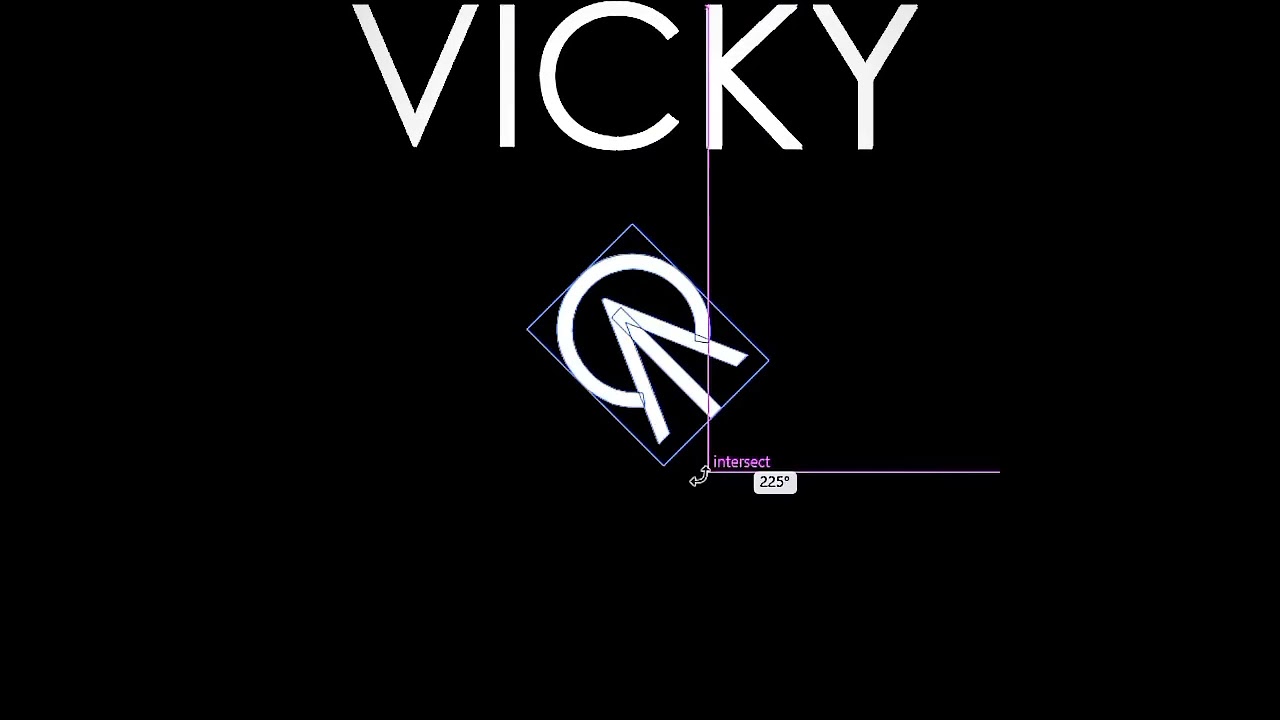 Vicky Name Logo
