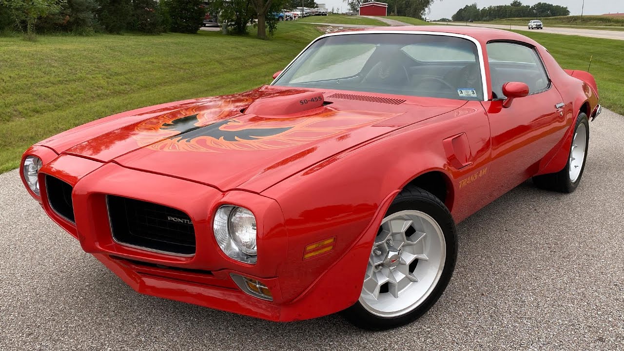 1973 Pontiac Trans Am 455 V8 - Auto, PHS, Buccaneer Red Stock #1613 ...