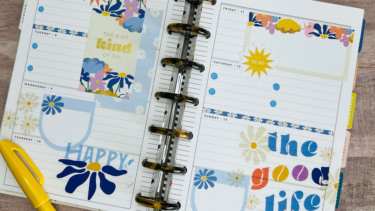 Happy Planner Mini Horizontal | Plan with Me | Aug 7 - Aug 13 | Happy ...