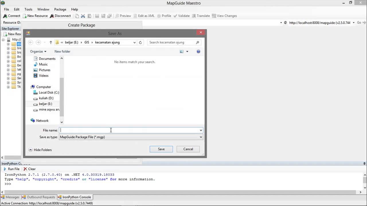 Tutorial How to make Package on Mapguide Maestro (Part 8) - YouTube