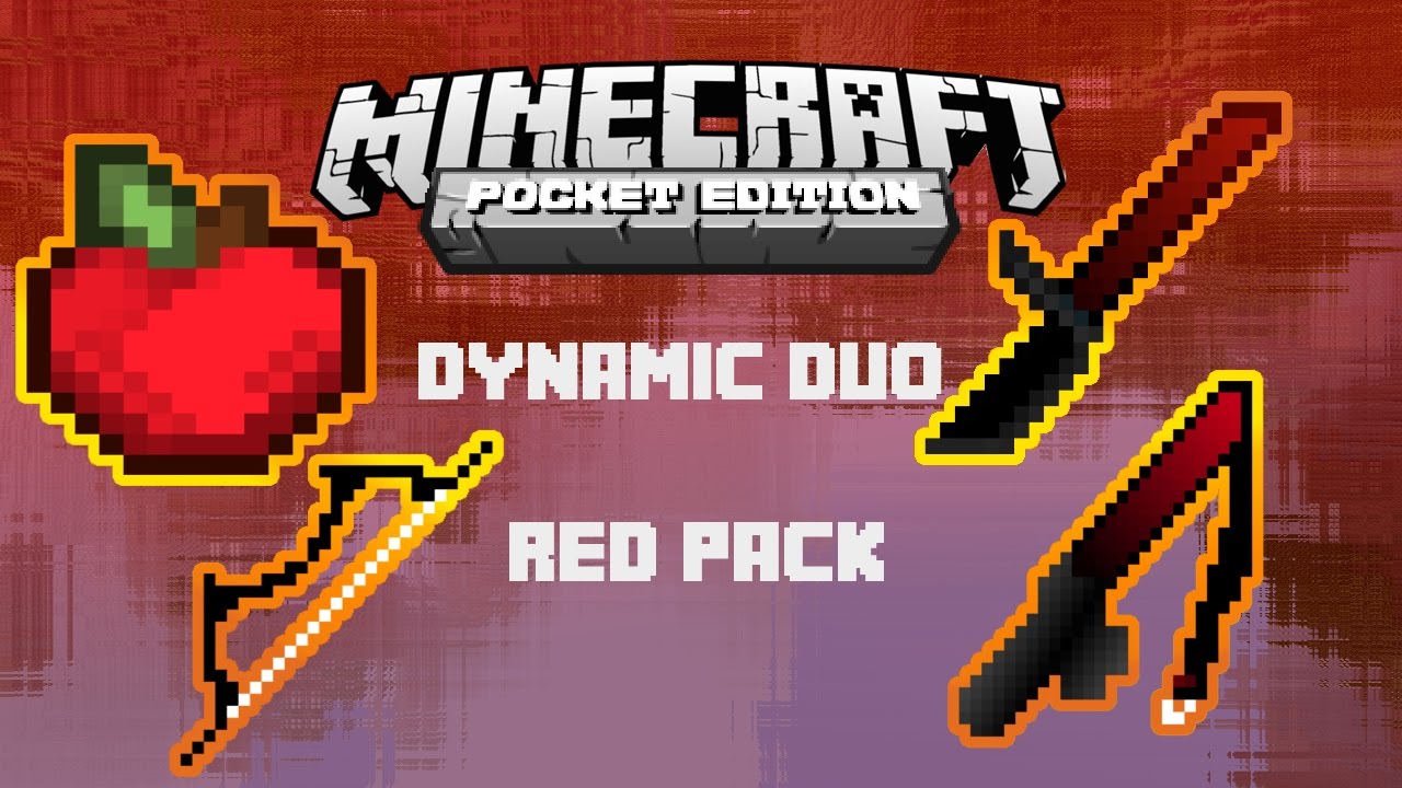 Minecraft PE Texture Pack "Dynamic Duo Red Edit" - YouTube